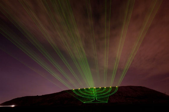 Interesting Photo of the Day: Laser Beam Menorah